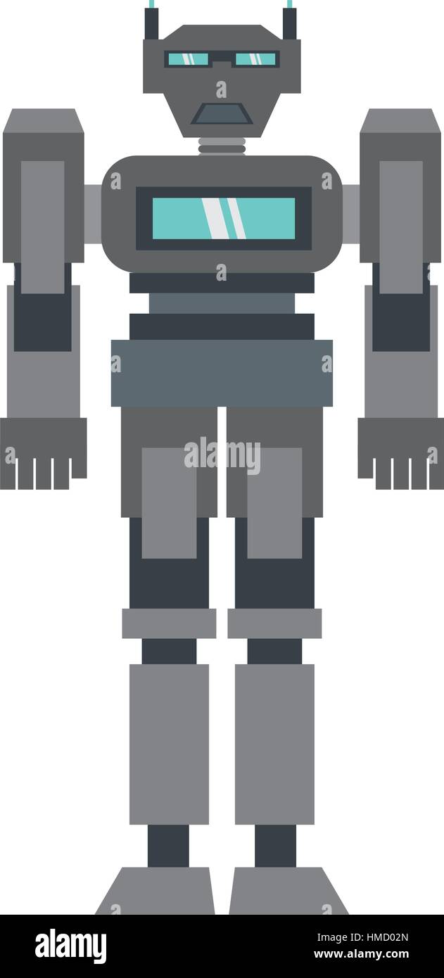 robot machine science technology vector illustration eps 10 Stock ...
