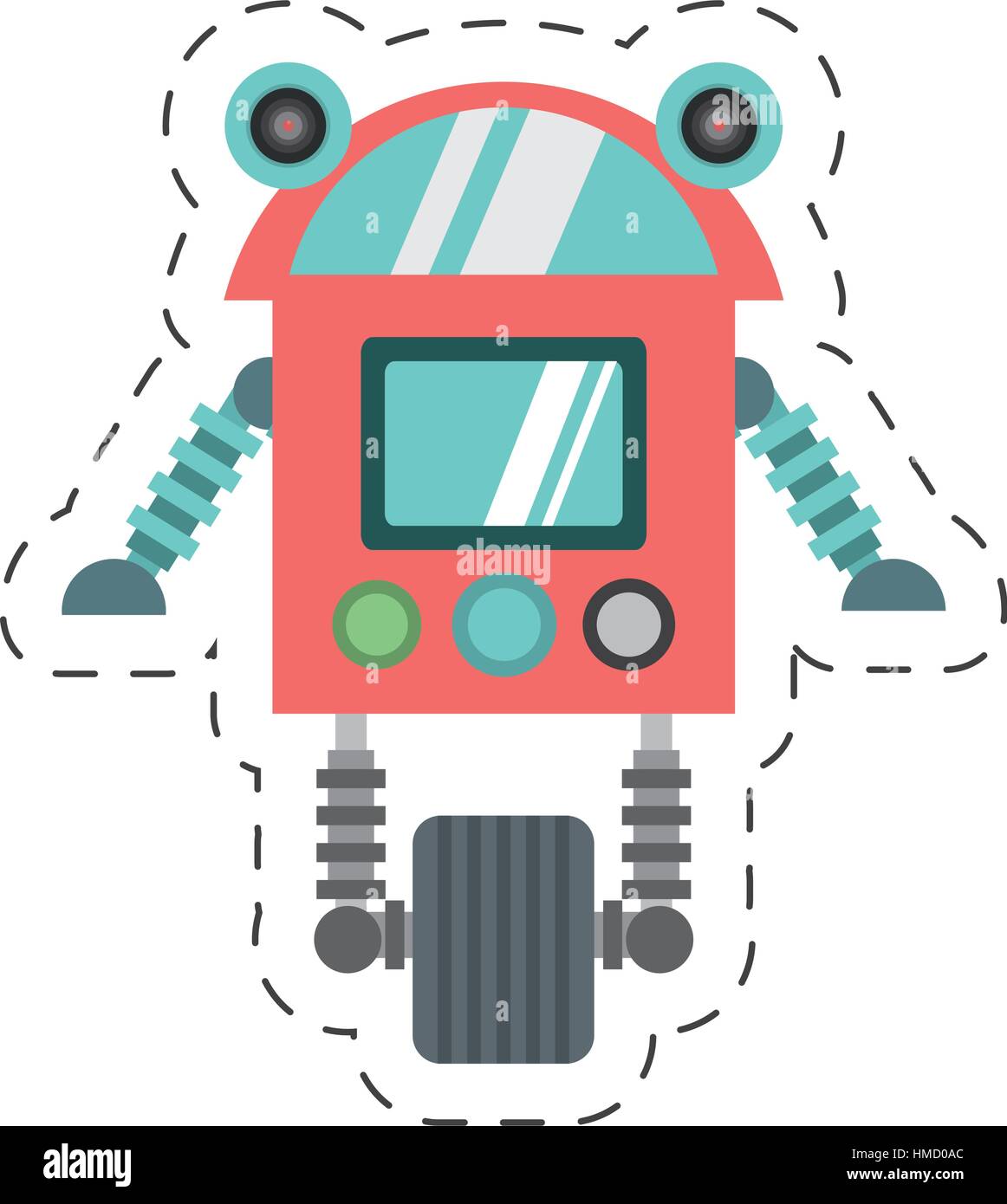 robot cyborg machine futuristic cutting line vector illustration eps 10 ...