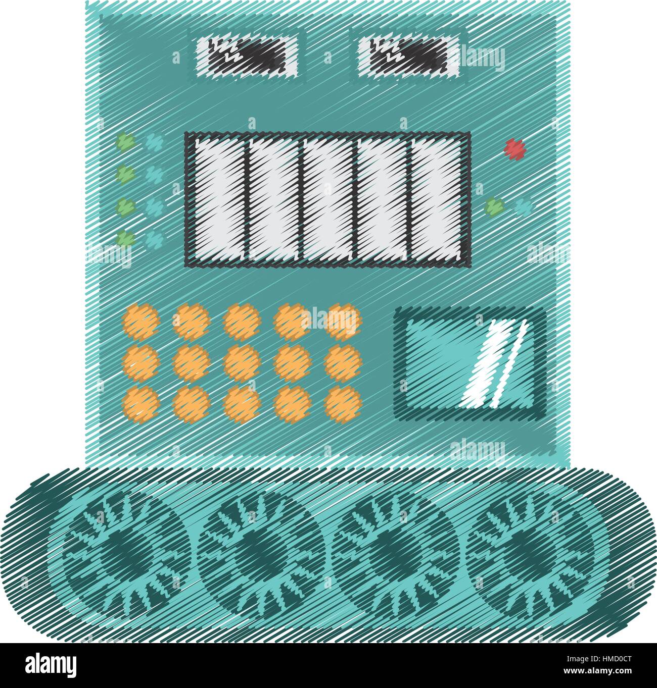 drawing robotic operator machine technology vector illustration eps 10 ...