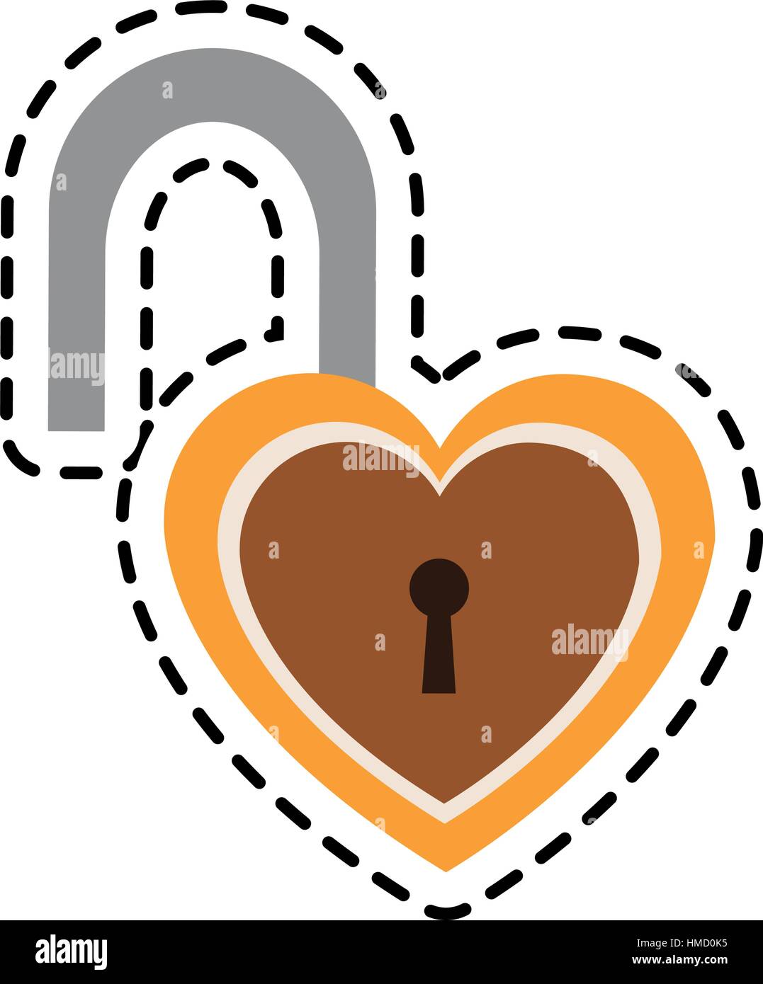 padlock in heart shape Stock Vector Image & Art - Alamy
