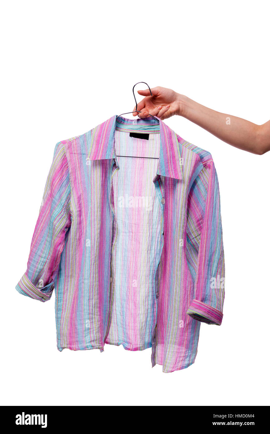 Hand button up shirt Cut Out Stock Images & Pictures - Alamy