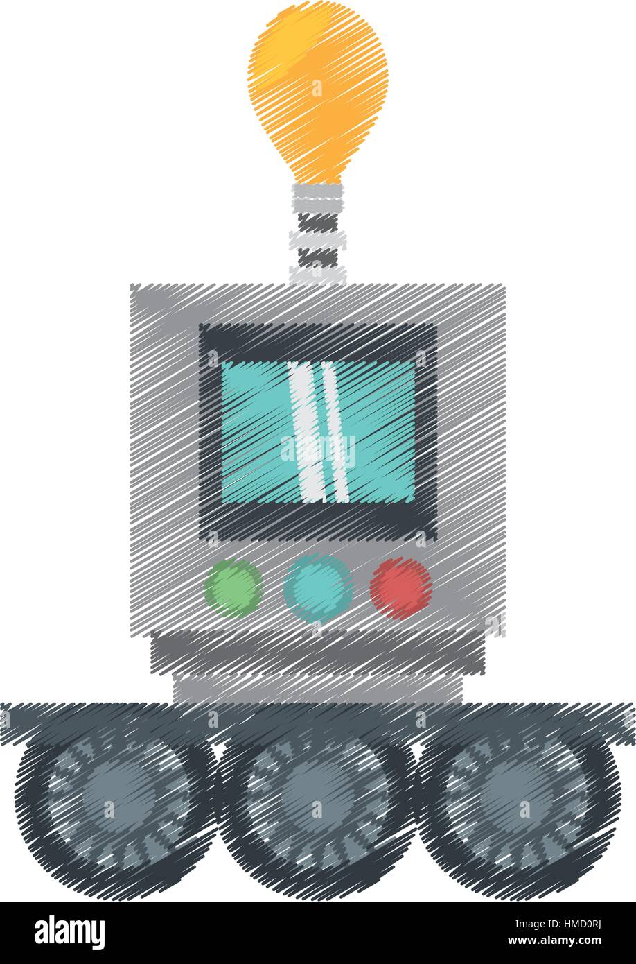 Drawing technology robot bulb light hi-res stock photography and images ...