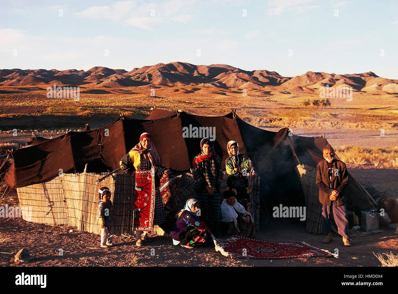 Nomadic people in a camp near Bardsir, Kerman, Iran Stock Photo - Alamy