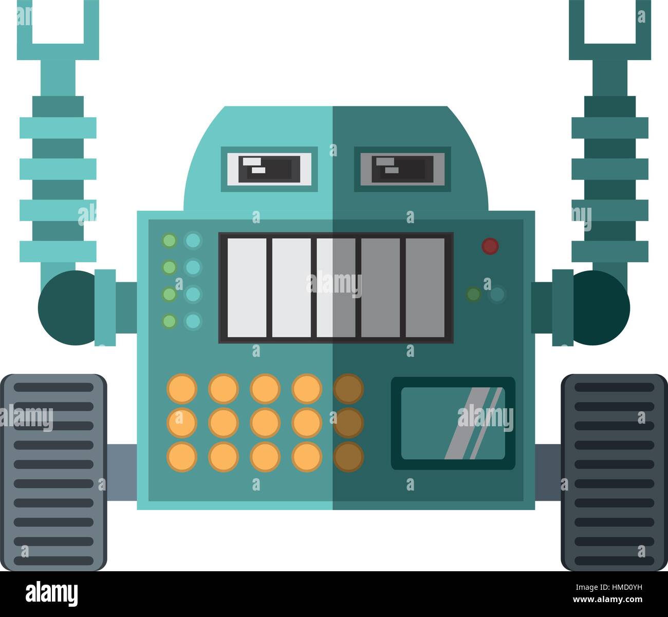robotic operator machine technology shadow vector illustration eps 10 ...