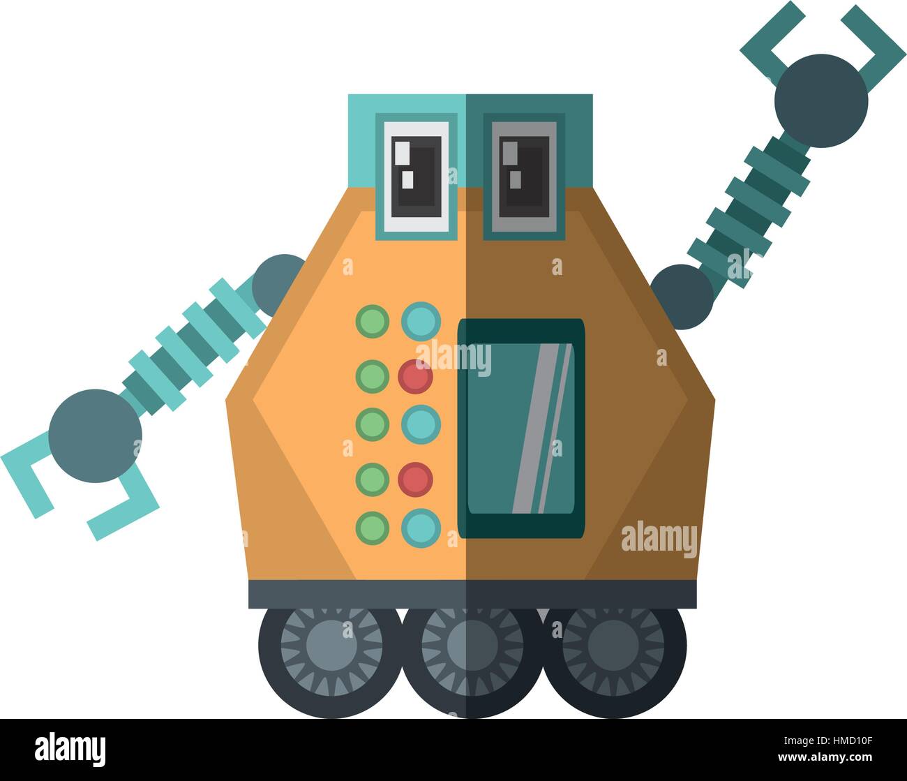 robot multi-task technology shadow vector illustration eps 10 Stock ...