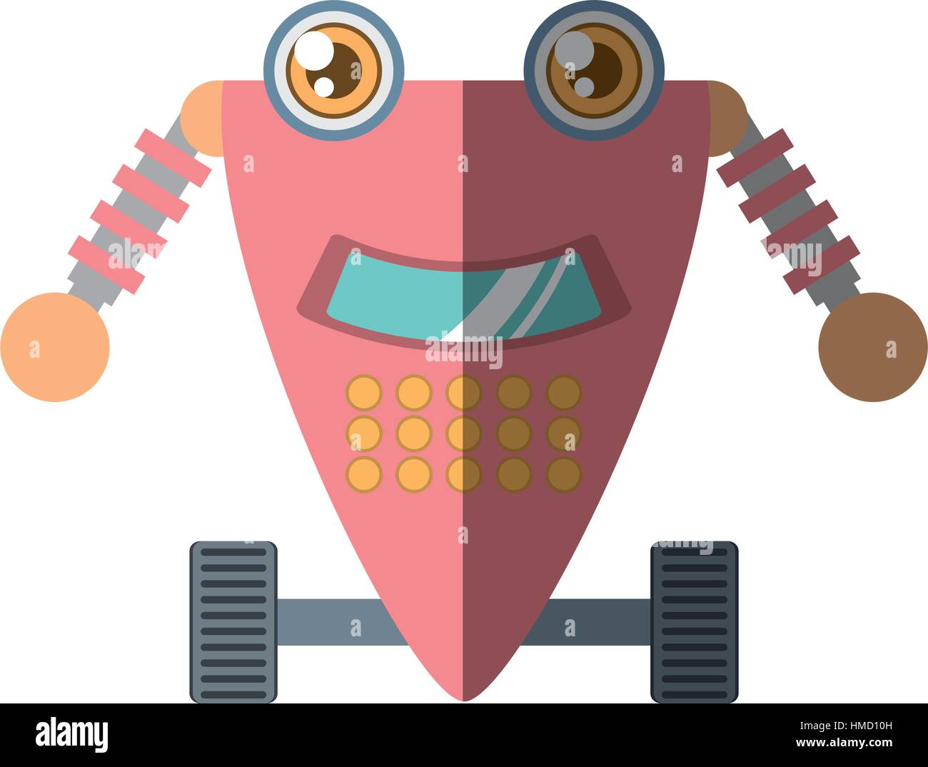 robot artificial intelligence shadow vector illustration eps 10 Stock ...