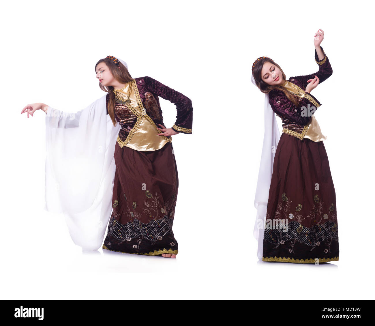 Young lady dancing traditional azeri dance Stock Photo - Alamy
