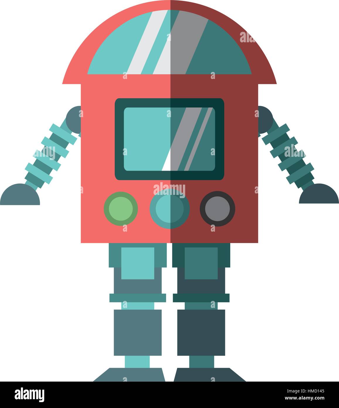 robot cyborg machine futuristic shadow vector illustration eps 10 Stock ...