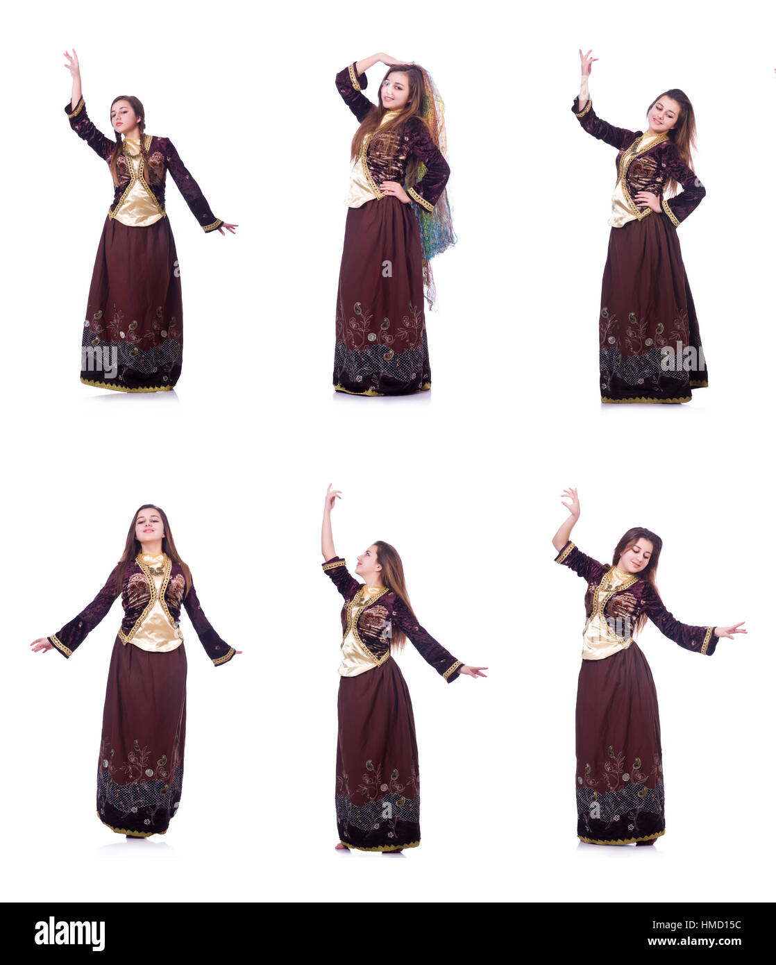 Young lady dancing traditional azeri dance Stock Photo - Alamy