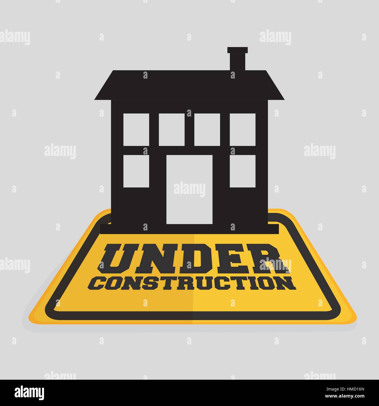 under construction house building real state vector illustration eps 10 ...