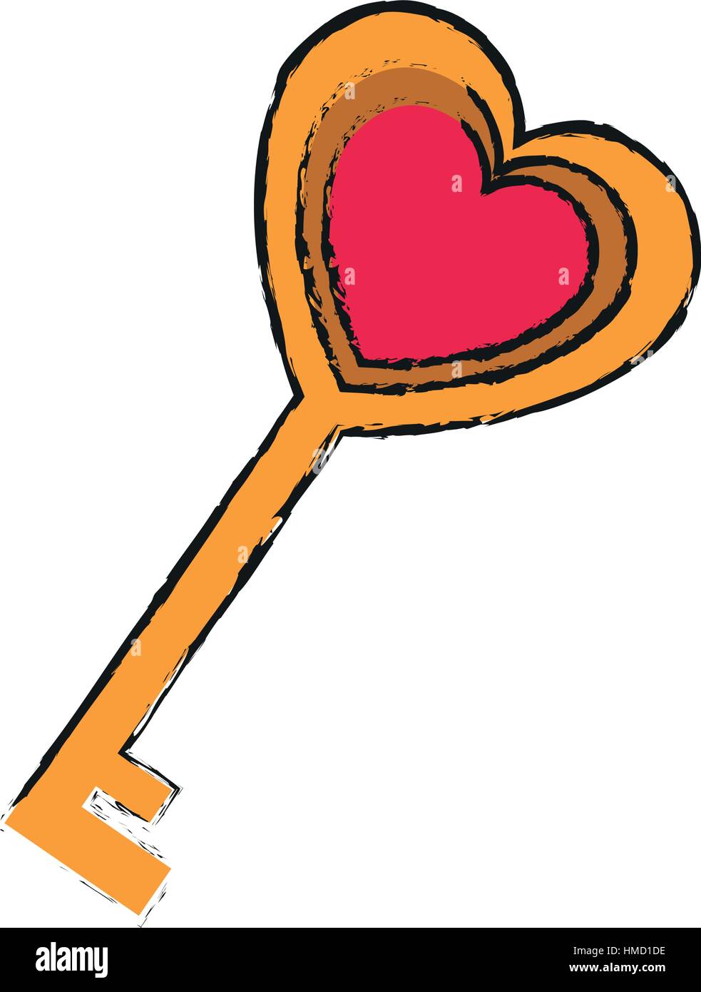 key in heart shape Stock Vector Image & Art - Alamy