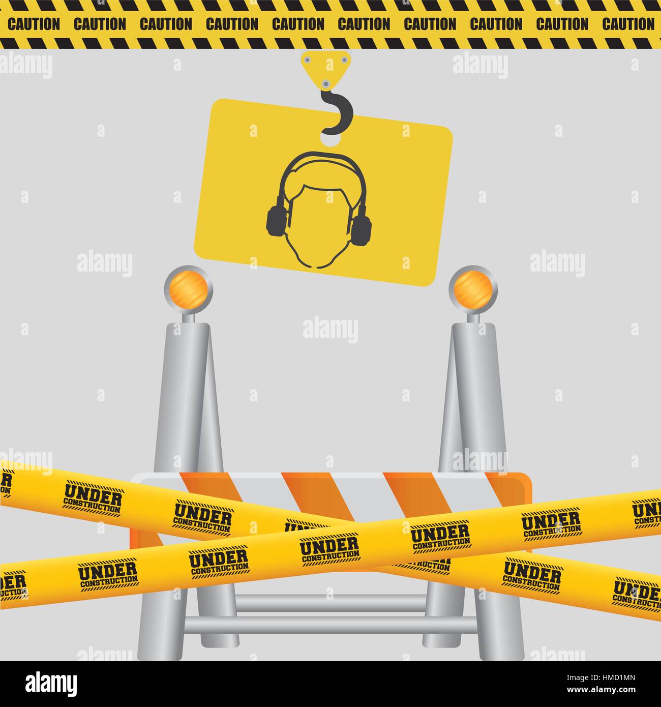 Caution tape man Stock Vector Images - Alamy