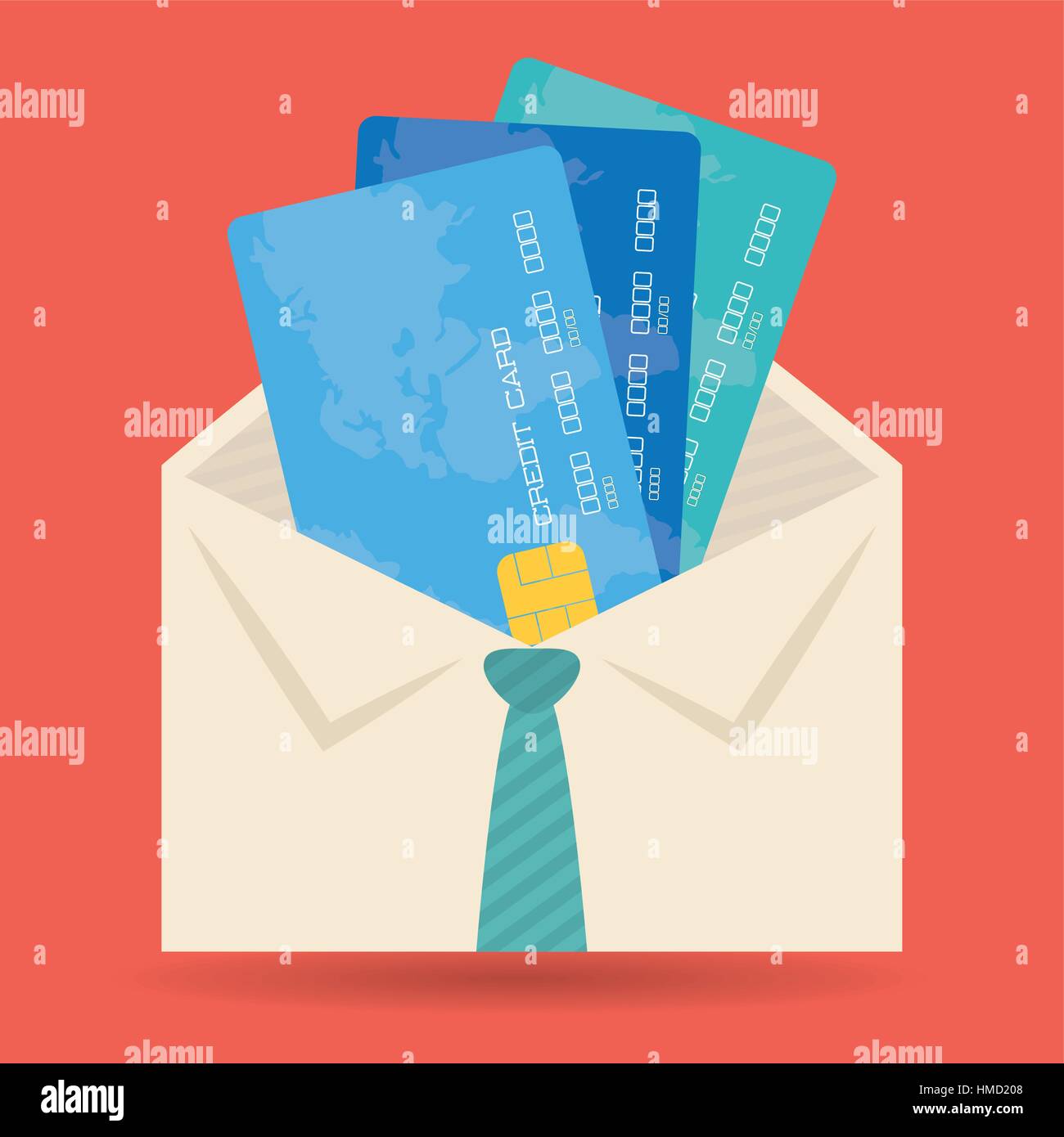 plastic cards credit bank envelope business vector illustration eps 10 ...