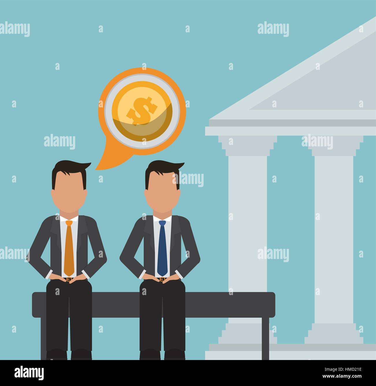 men banking concept bank building vector illustration eps 10 Stock ...