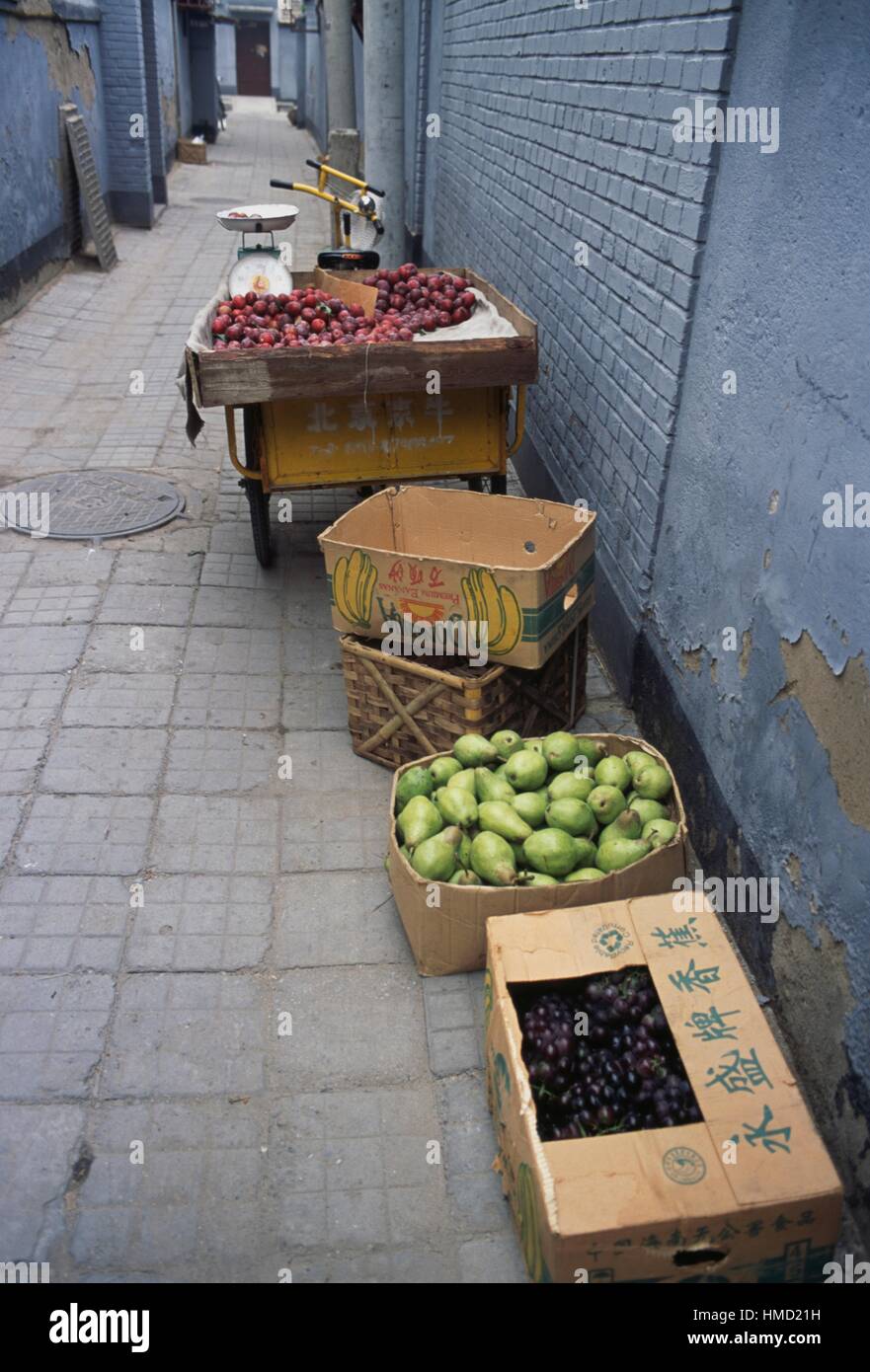 Fruit and vegetables stands, Beijing, China Stock Photo - Alamy