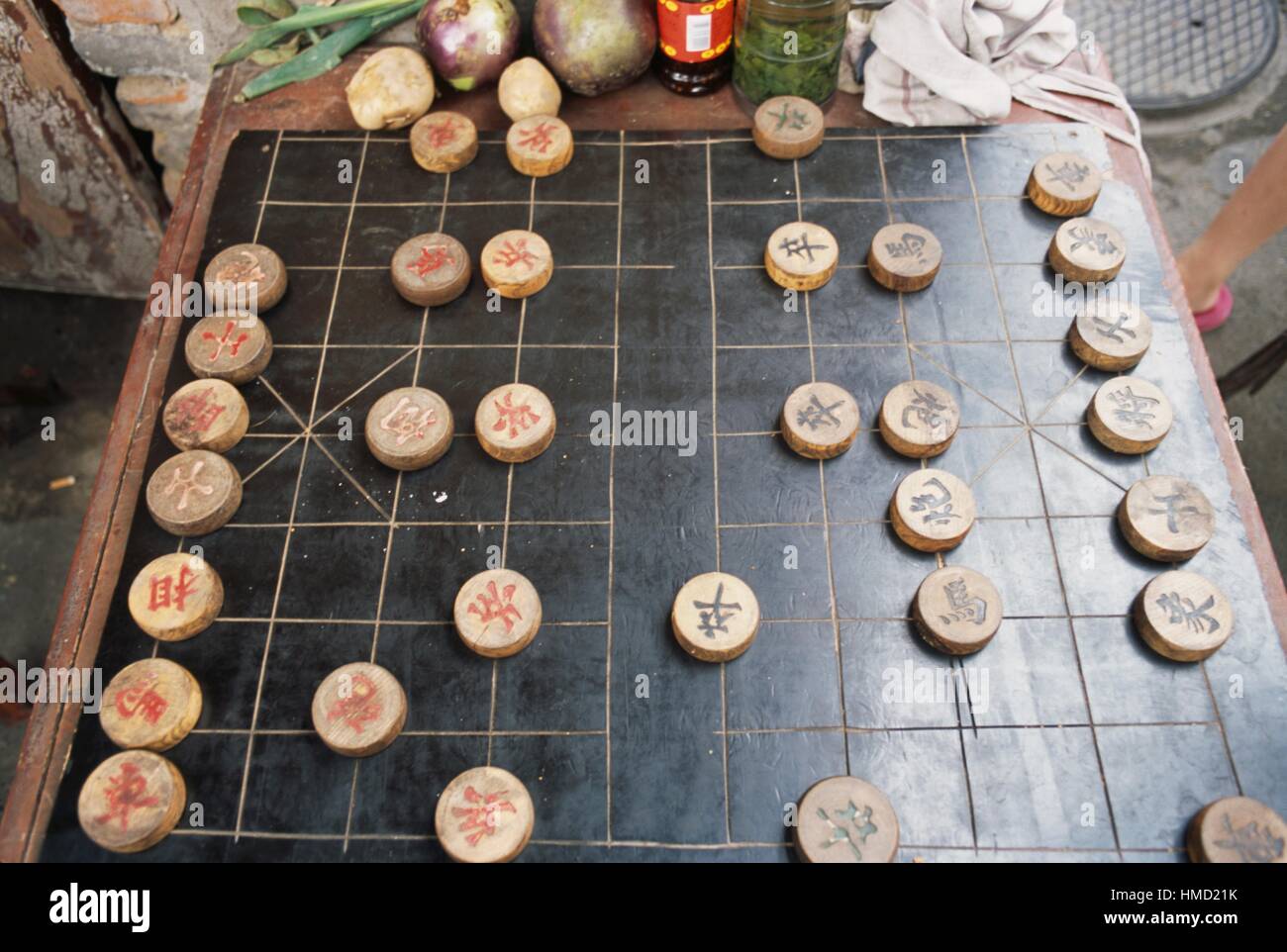 Xiangqi (Chinese chess) and table, Beijing, China Stock Photo - Alamy