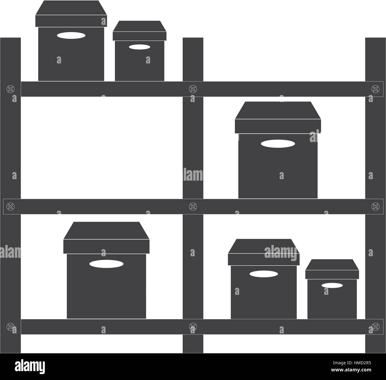 warehouse cardboard boxes delivery pictogram vector illustration eps 10 ...