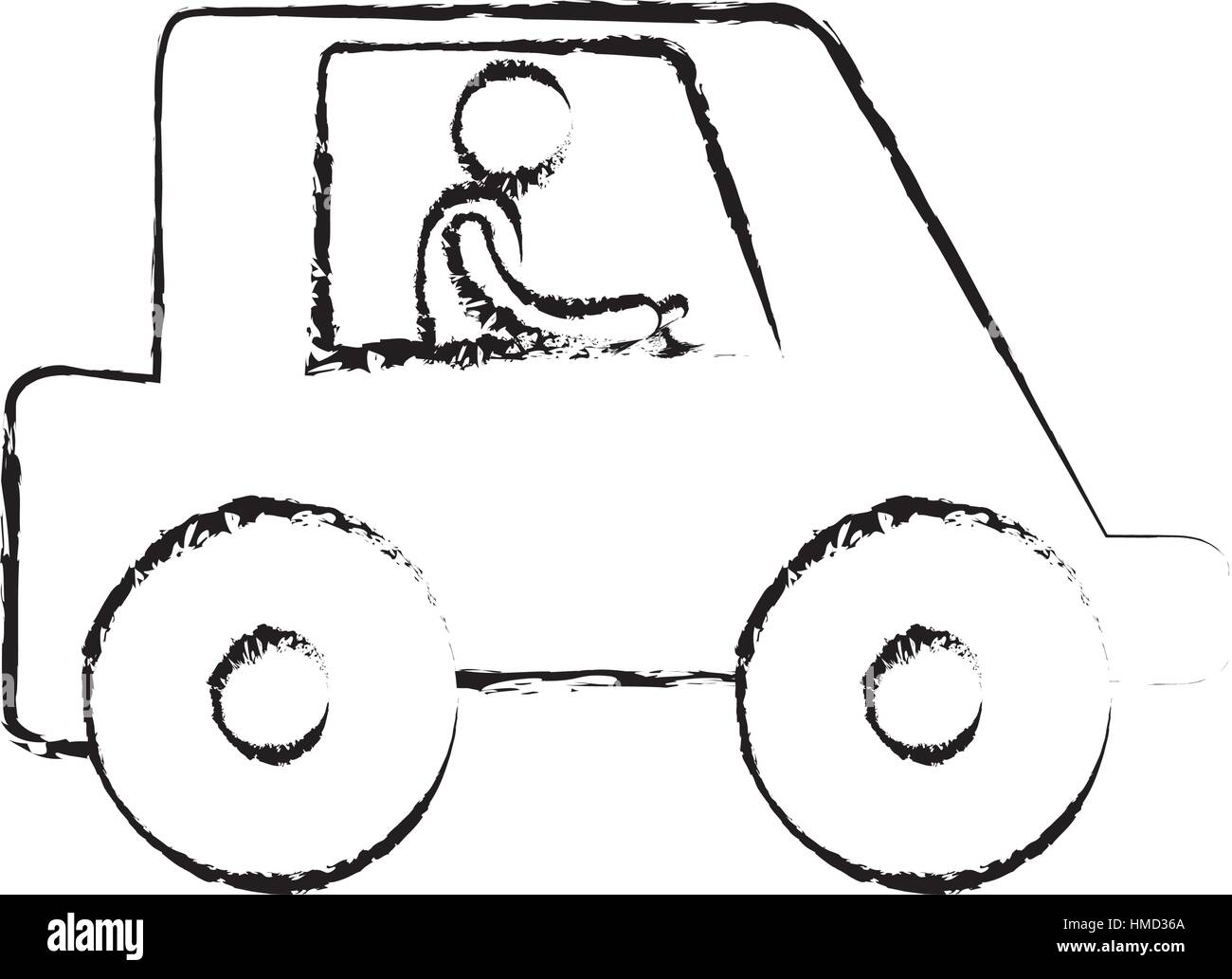 sketch man worker drive truck vector illustration eps 10 Stock Vector ...