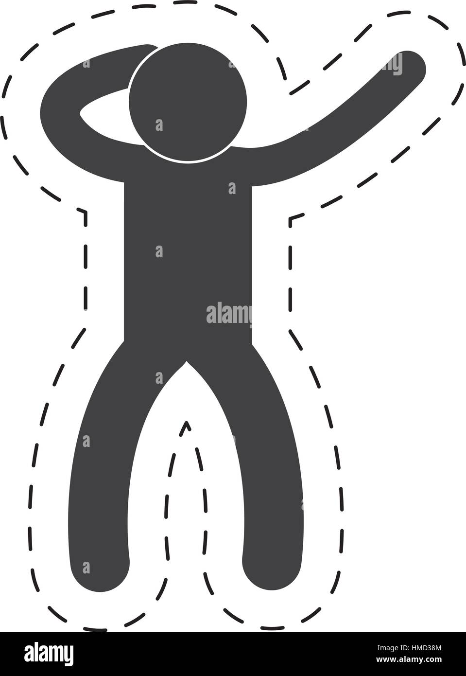 man standing hand up figure pictogram vector illustration eps 10 Stock ...