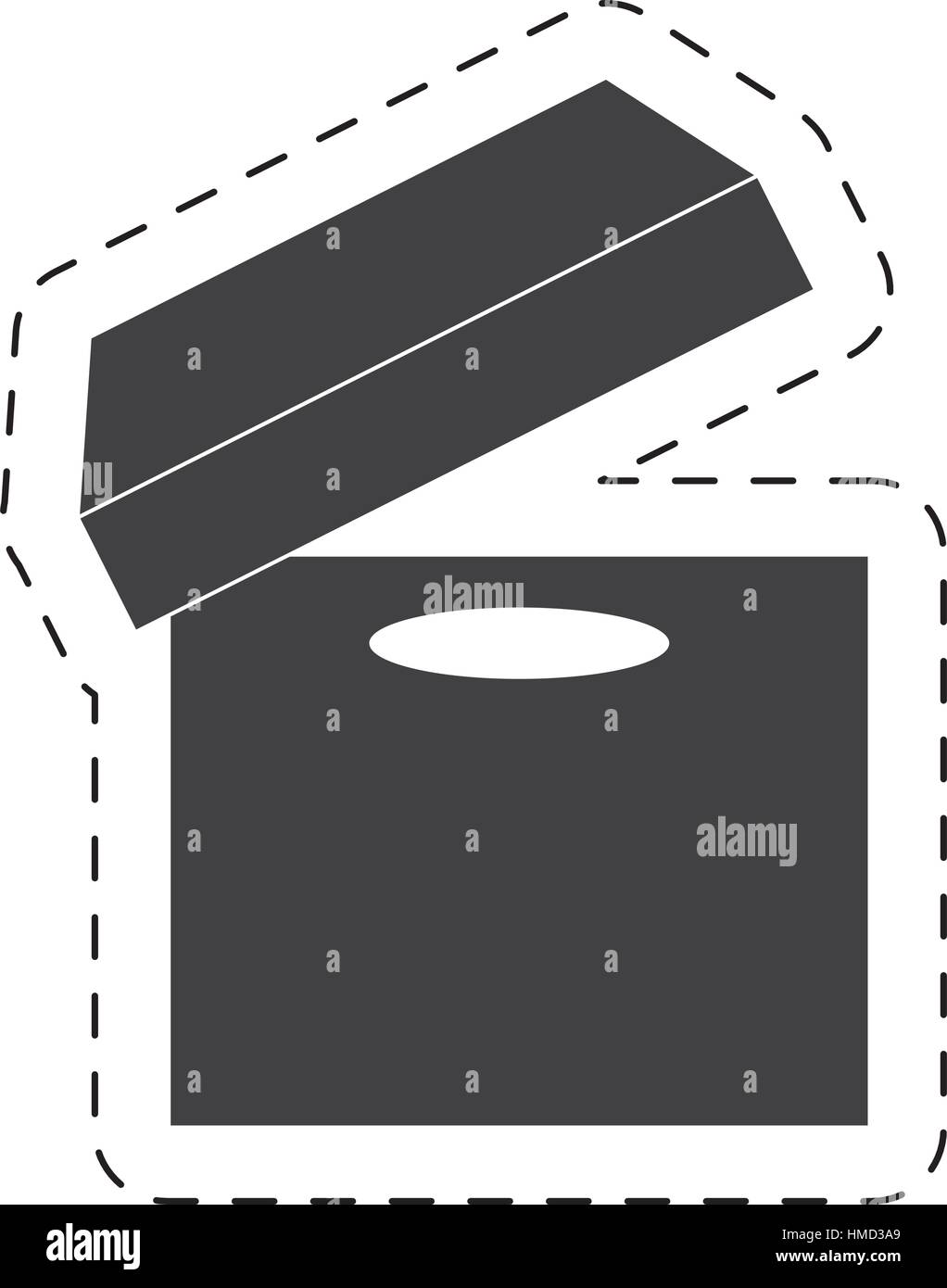 open cardboard box delivery pictogram vector illustration eps 10 Stock ...