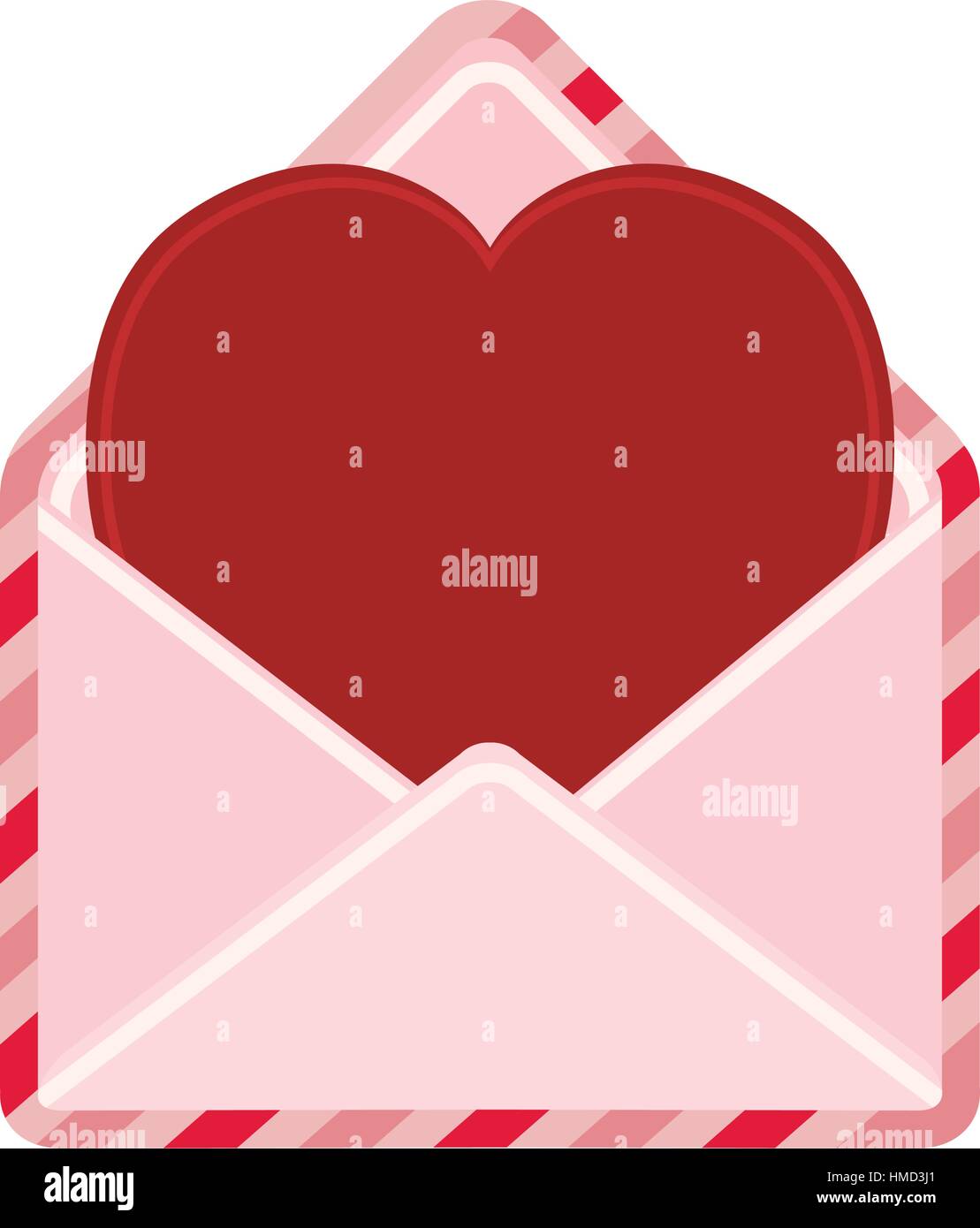 cute heart envelope love message vector illustration eps 10 Stock ...