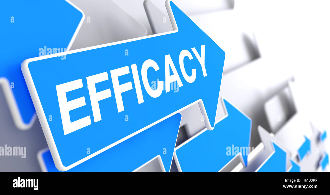 Efficacy - Blue Pointer with a Text Indicates the Direction of Movement ...