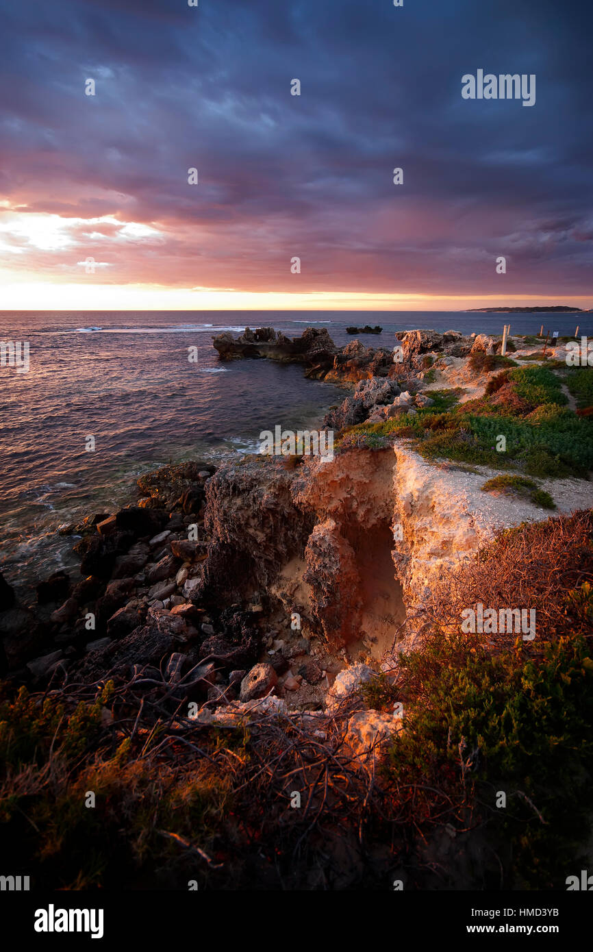 Sunset at Point Peron, Rockingham, Western Australia Stock Photo - Alamy