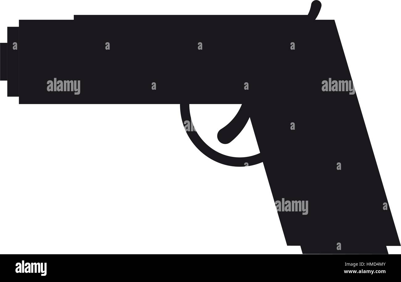 gun weapon danger arm pictogram Stock Vector Image & Art - Alamy