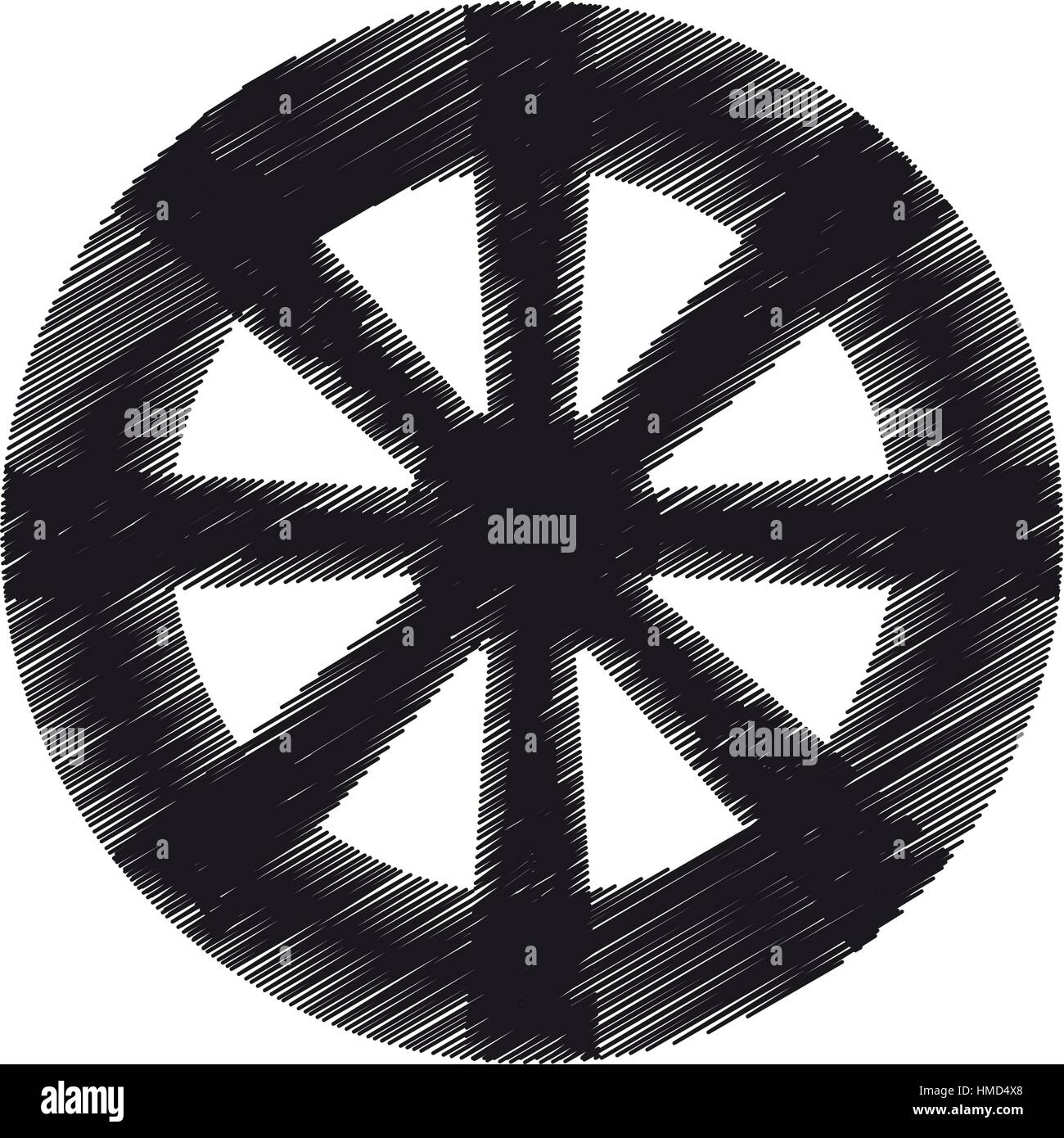 wheel tool antique round draw pictogram Stock Vector Image & Art - Alamy