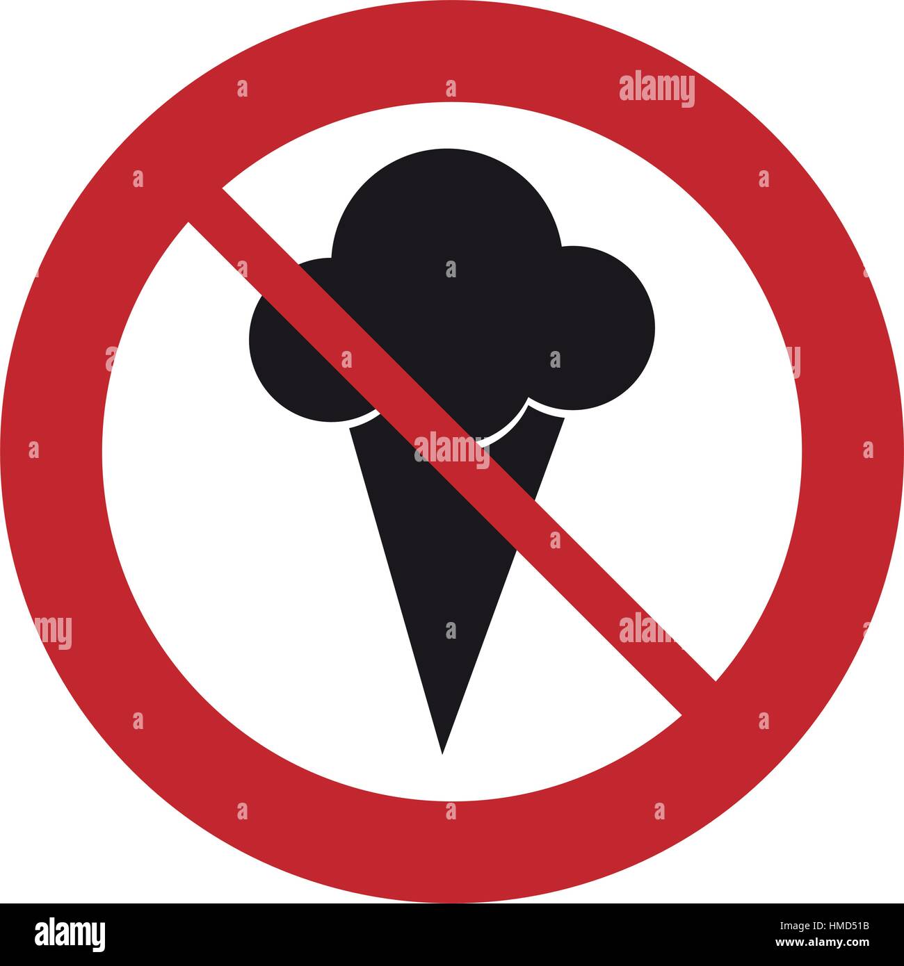 prohibited sign road ice cream sweet frozen Stock Vector Image & Art ...