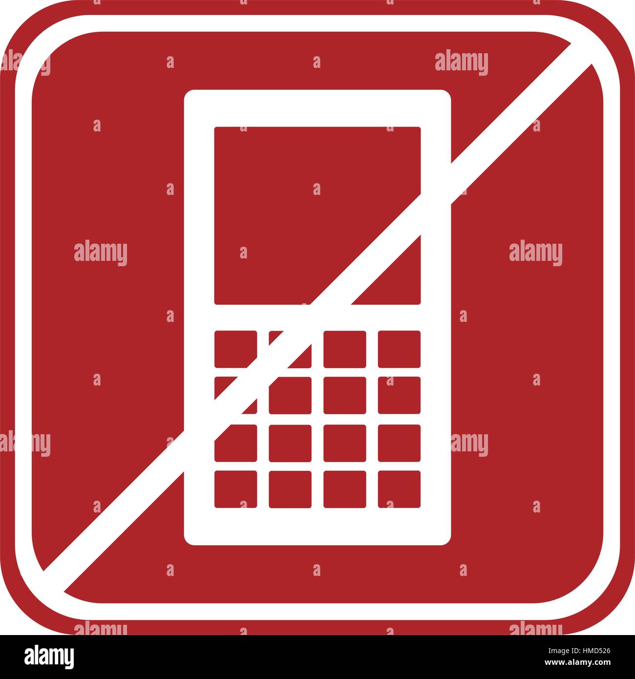 restricted smartphone technology device square sign Stock Vector Image ...