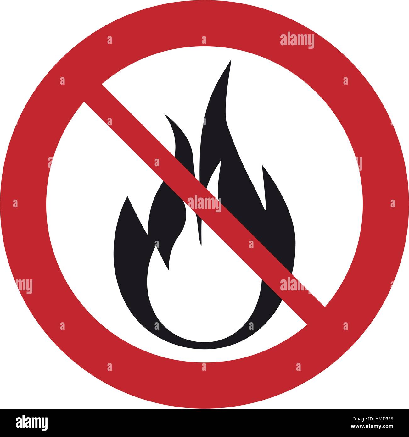 prohibited sign road flame fire danger hot Stock Vector Image & Art - Alamy