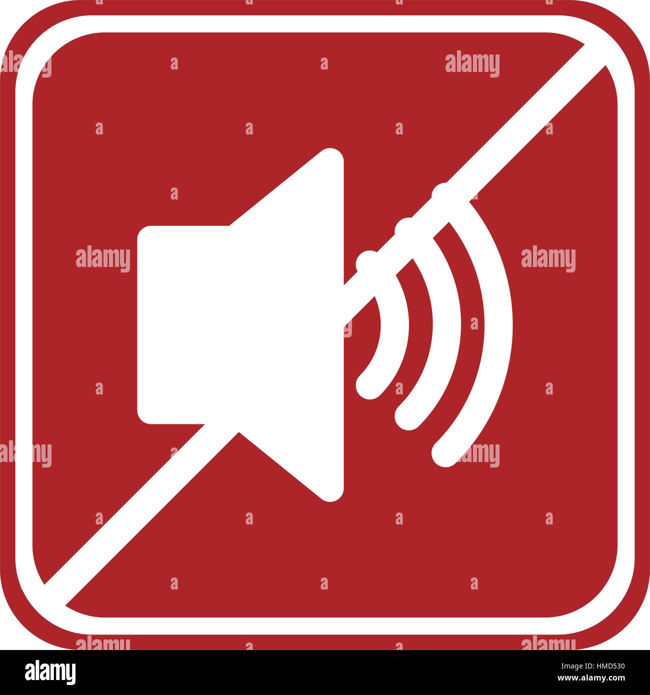 restricted speaker sound volume square sign Stock Vector Image & Art ...