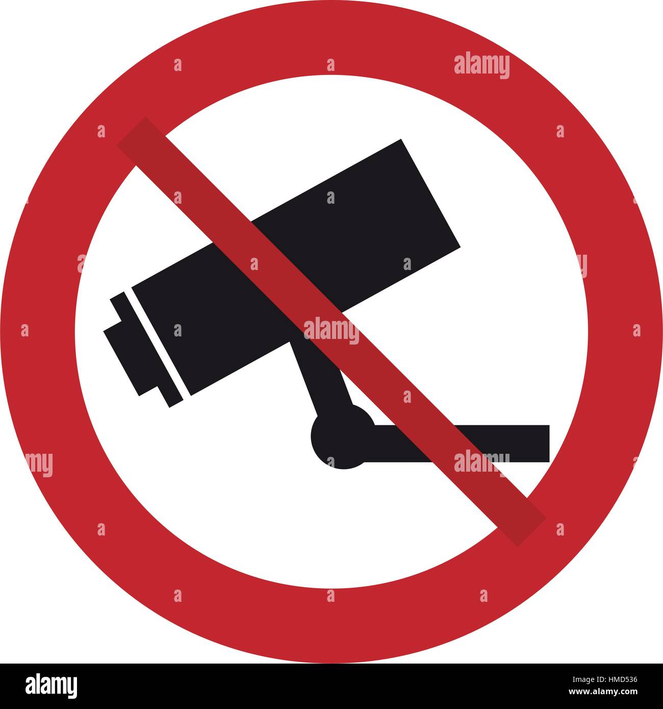 prohibited sign road camera surveillance security Stock Vector Image ...