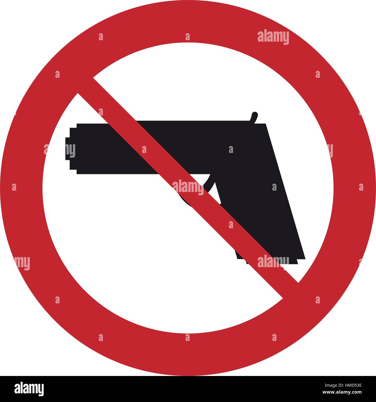 prohibited sign road gun weapon danger arm Stock Vector Image & Art - Alamy