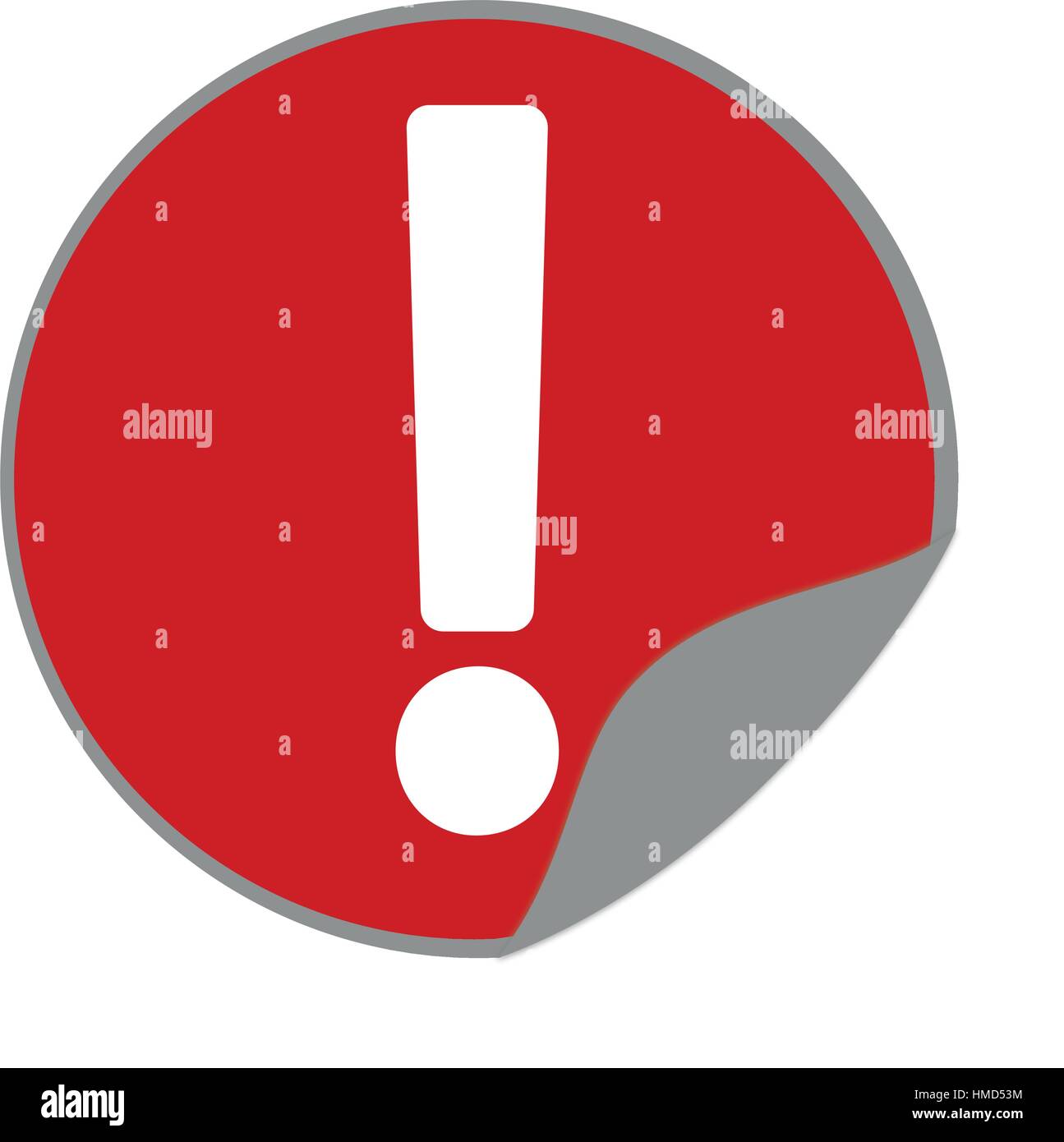 warning alert sign road sticker round Stock Vector Image & Art - Alamy