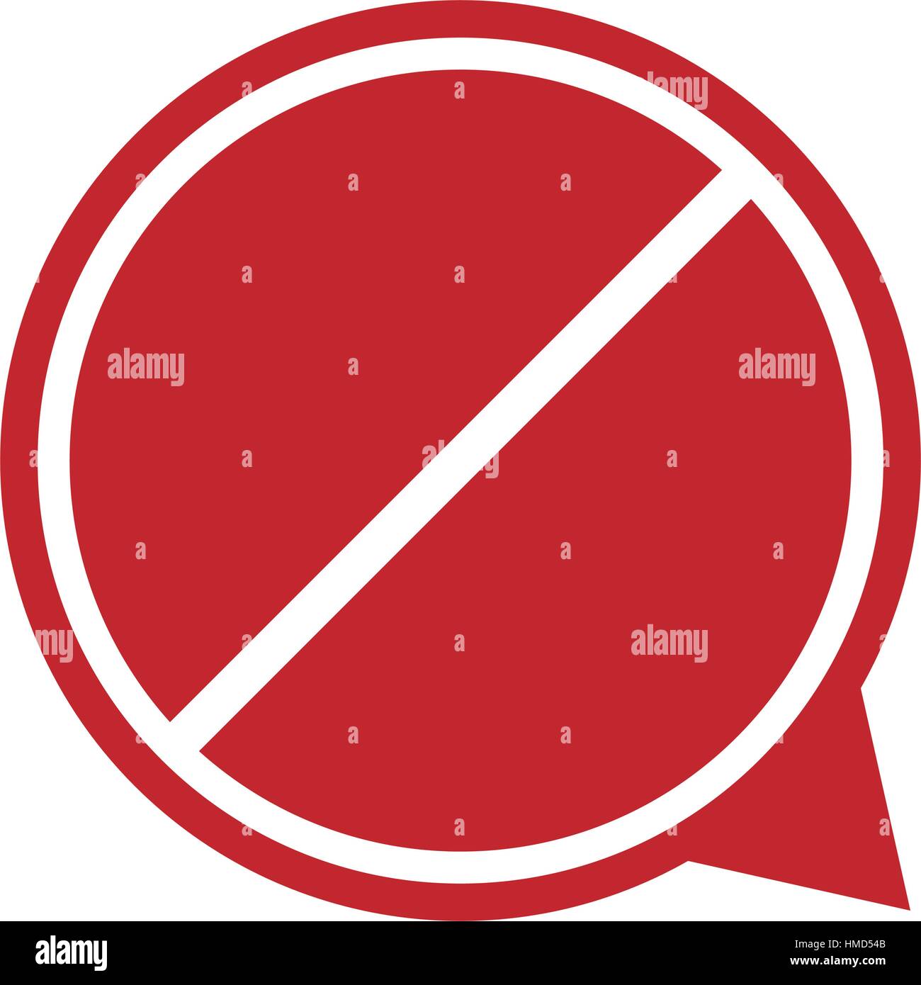 prohibited round sign road bubble speech Stock Vector Image & Art - Alamy