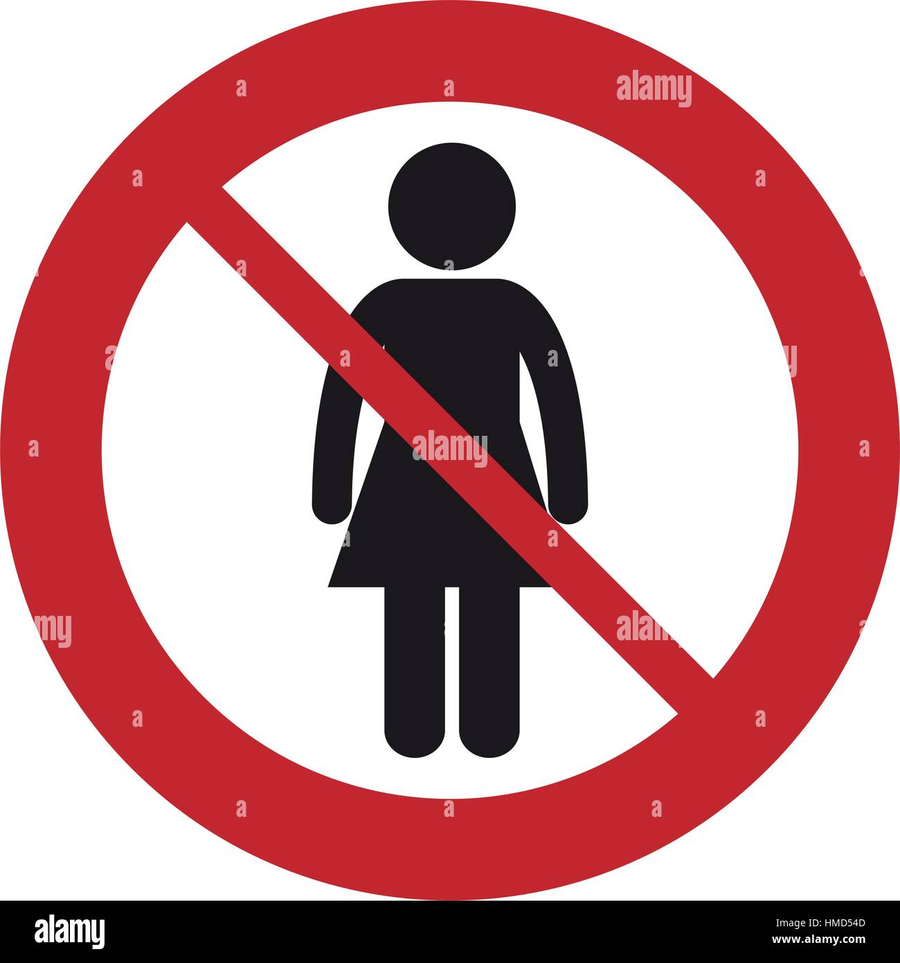 prohibited female person adult sign road Stock Vector Image & Art - Alamy