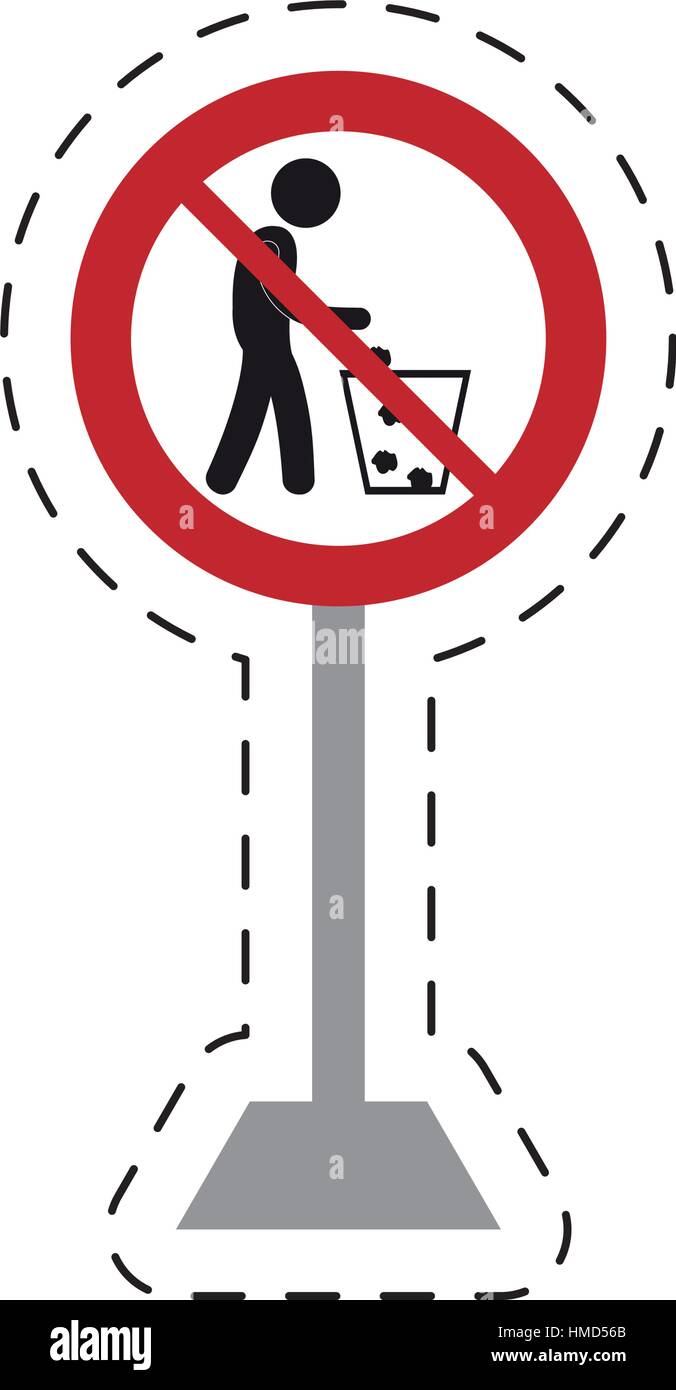 Man dumping trash Stock Vector Images - Alamy