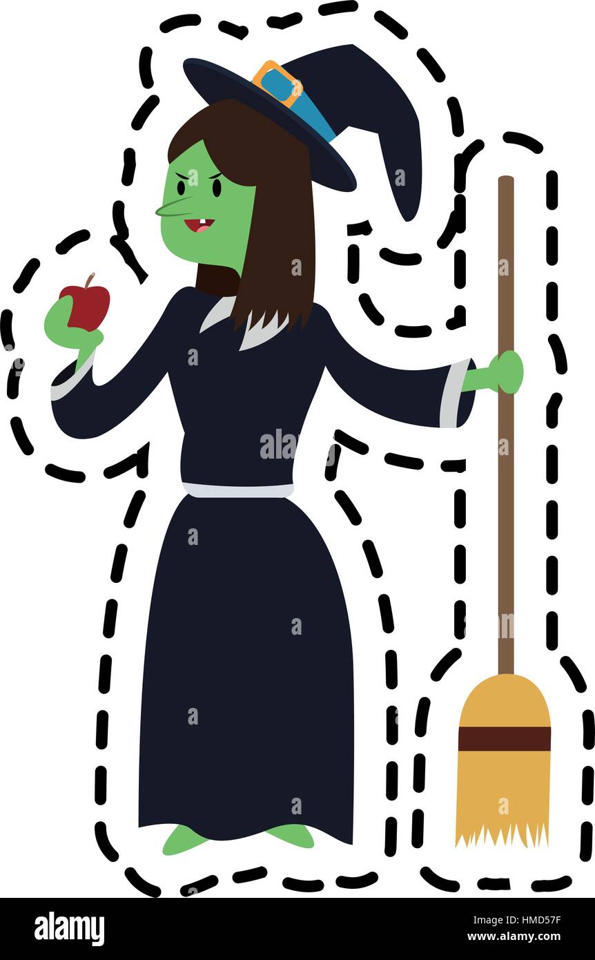 witch cartoon icon Stock Vector Image & Art - Alamy