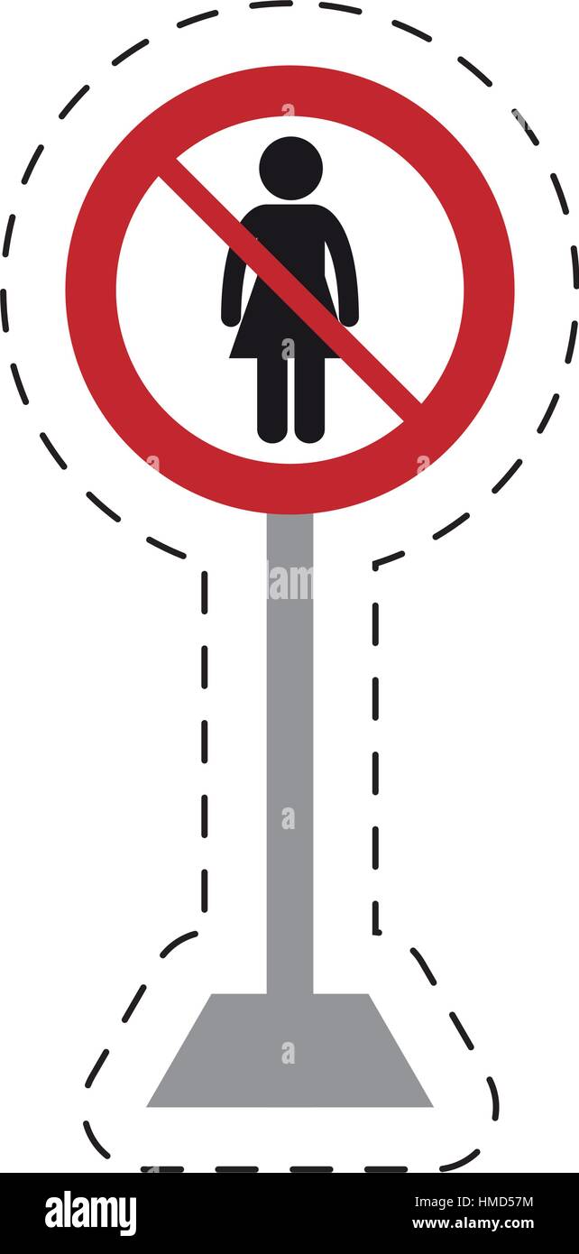 traffic prohibited female person adult Stock Vector Image & Art - Alamy