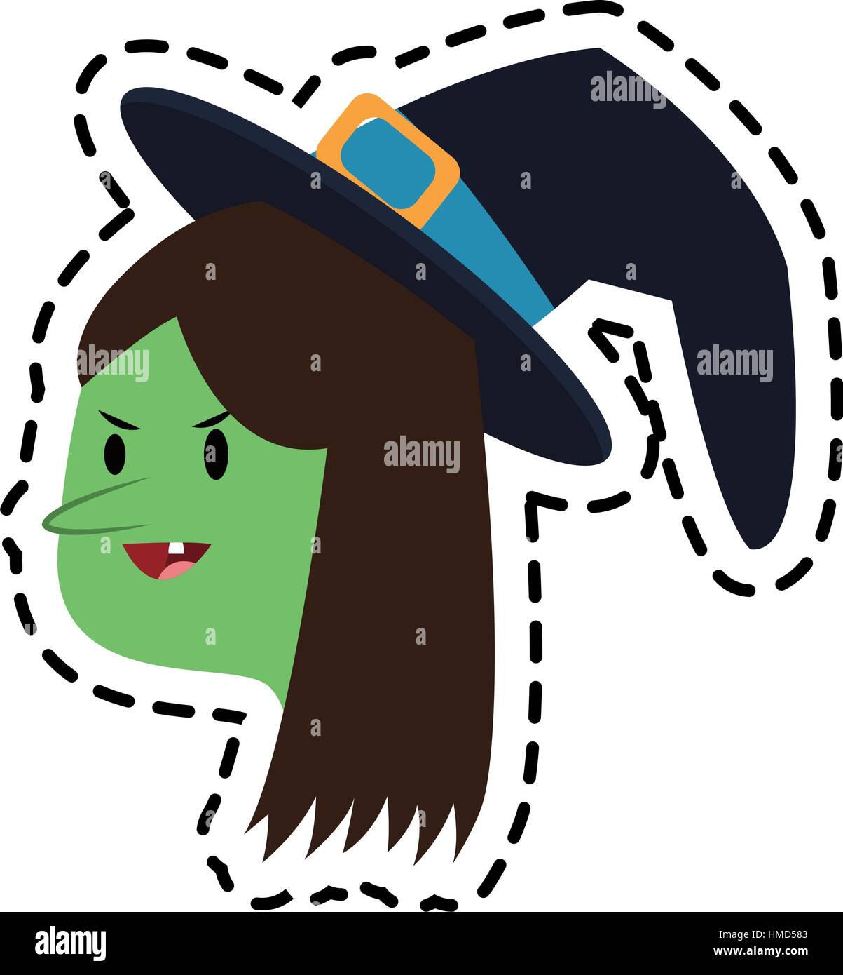 witch cartoon icon Stock Vector Image & Art - Alamy