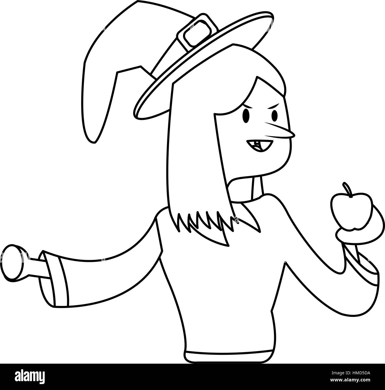 witch cartoon icon Stock Vector Image & Art - Alamy