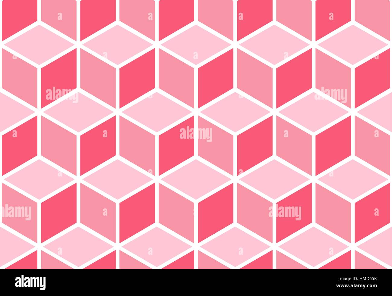 Geometric hexagon seamless vector pattern in pink Stock Vector Images - Alamy