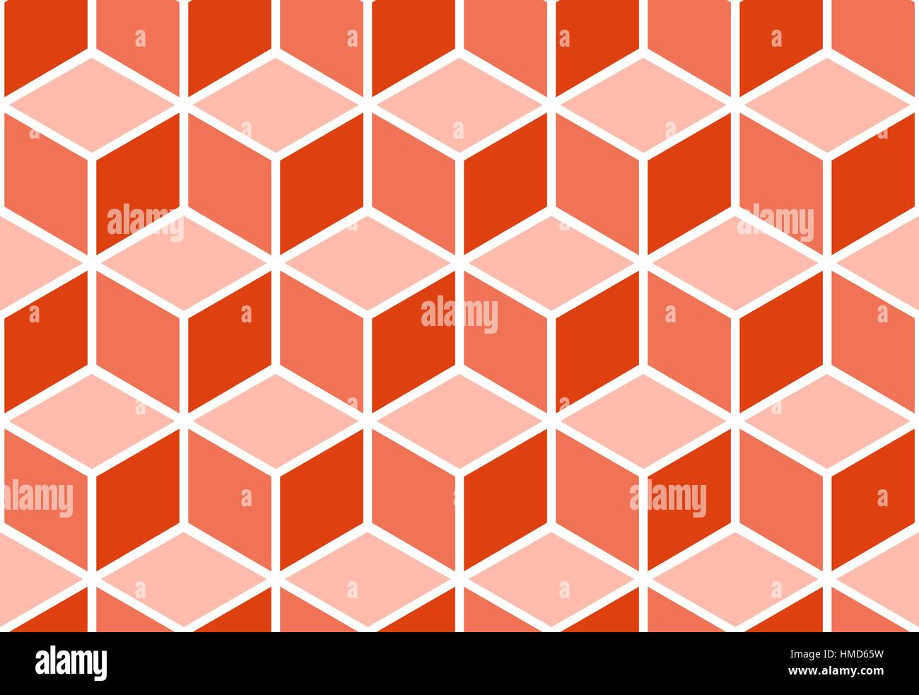 Abstract isometric red cube pattern hi-res stock photography and images ...