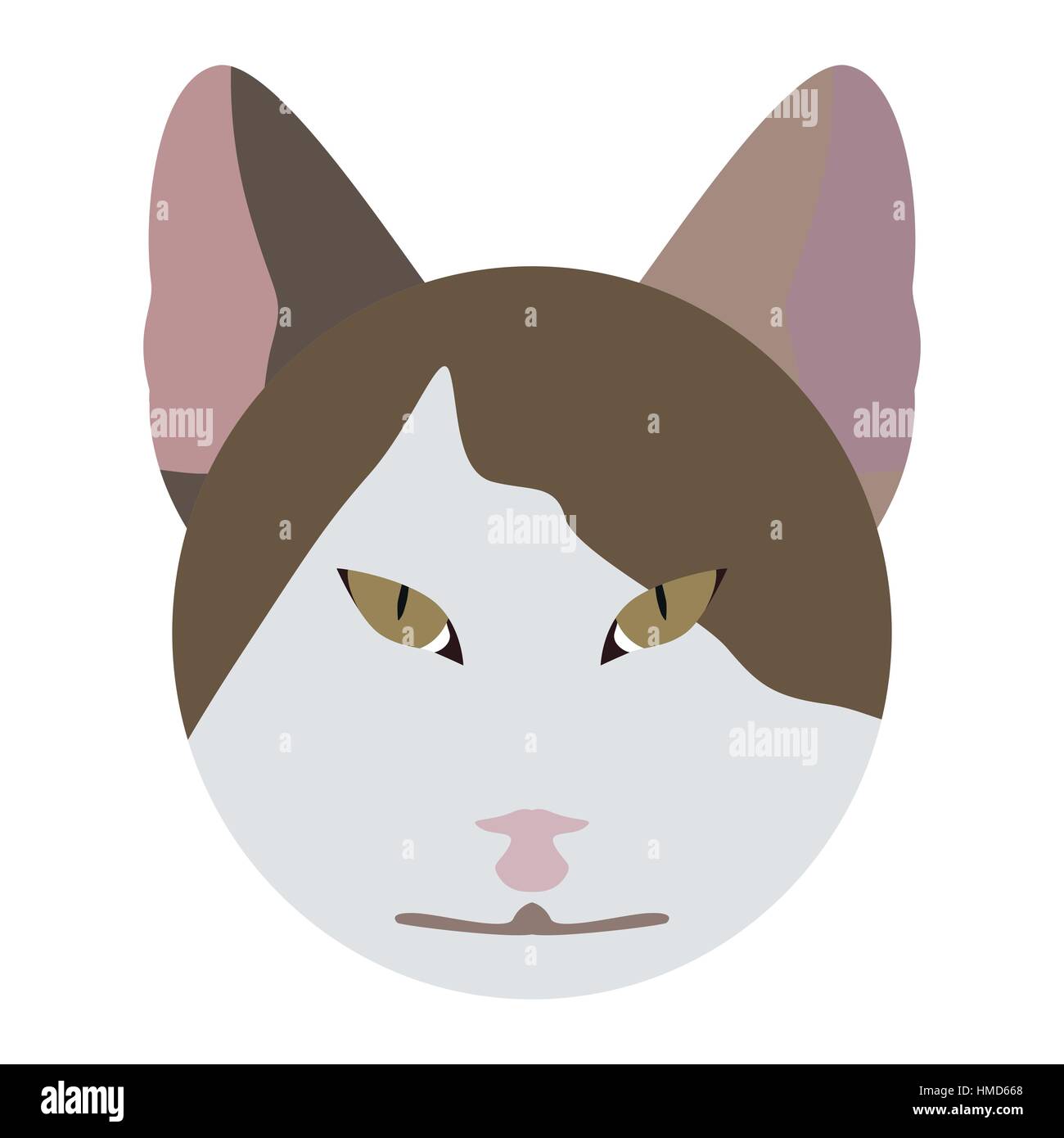 Vector cat face isolated on white background Stock Vector Image & Art ...