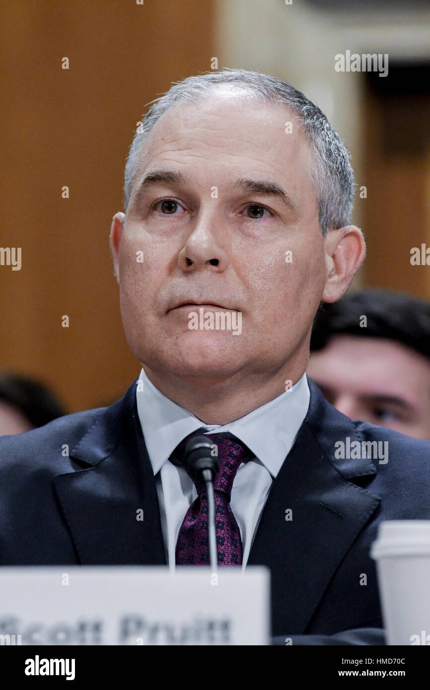 Washington, DC., USA, 18th January, 2017 Scott Pruitt testifies at ...