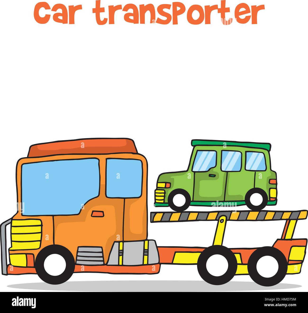 Vector illustration of car transporter Stock Vector Image & Art - Alamy
