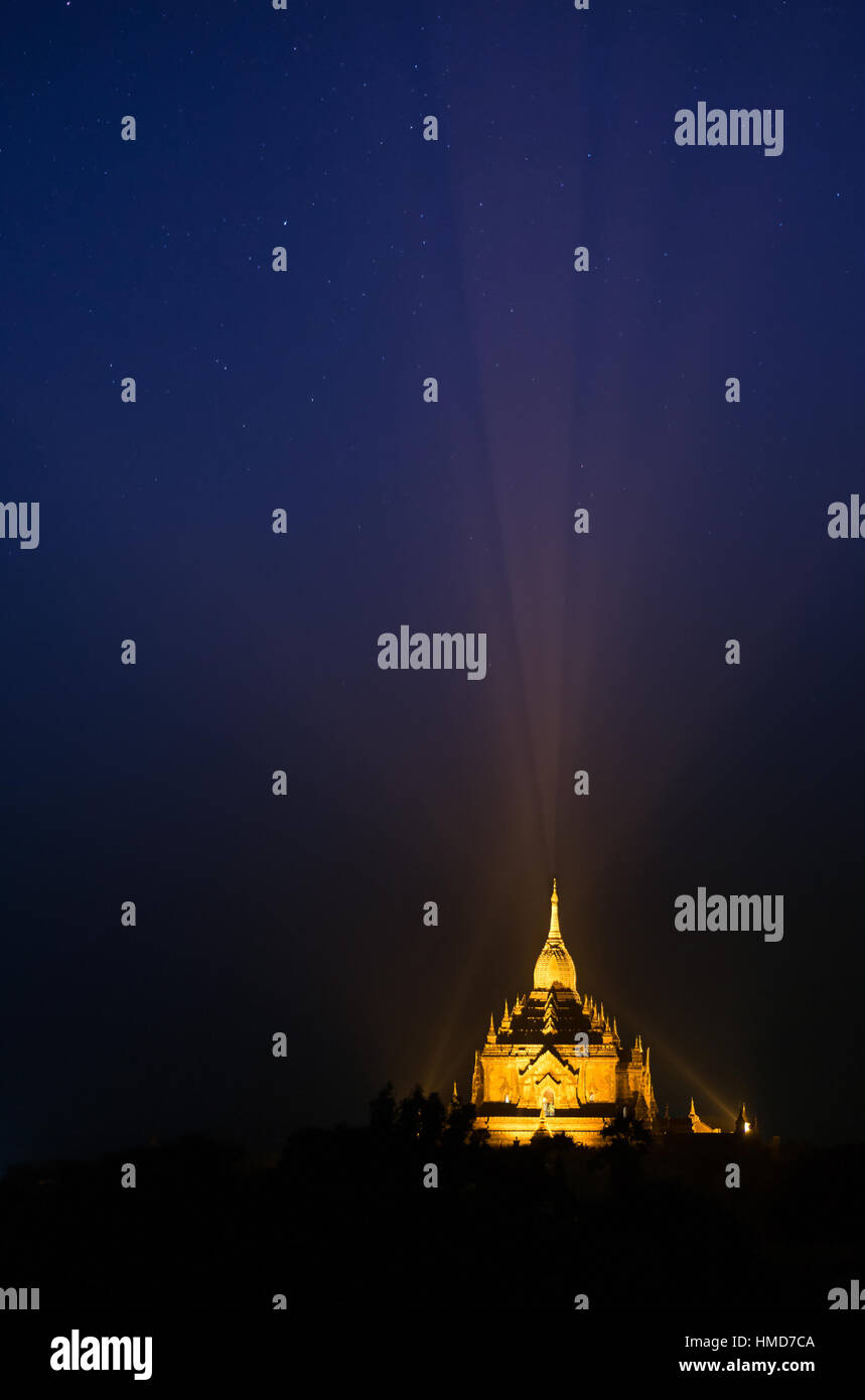 ancient temple in Bagan with night star , Myanmar Stock Photo - Alamy