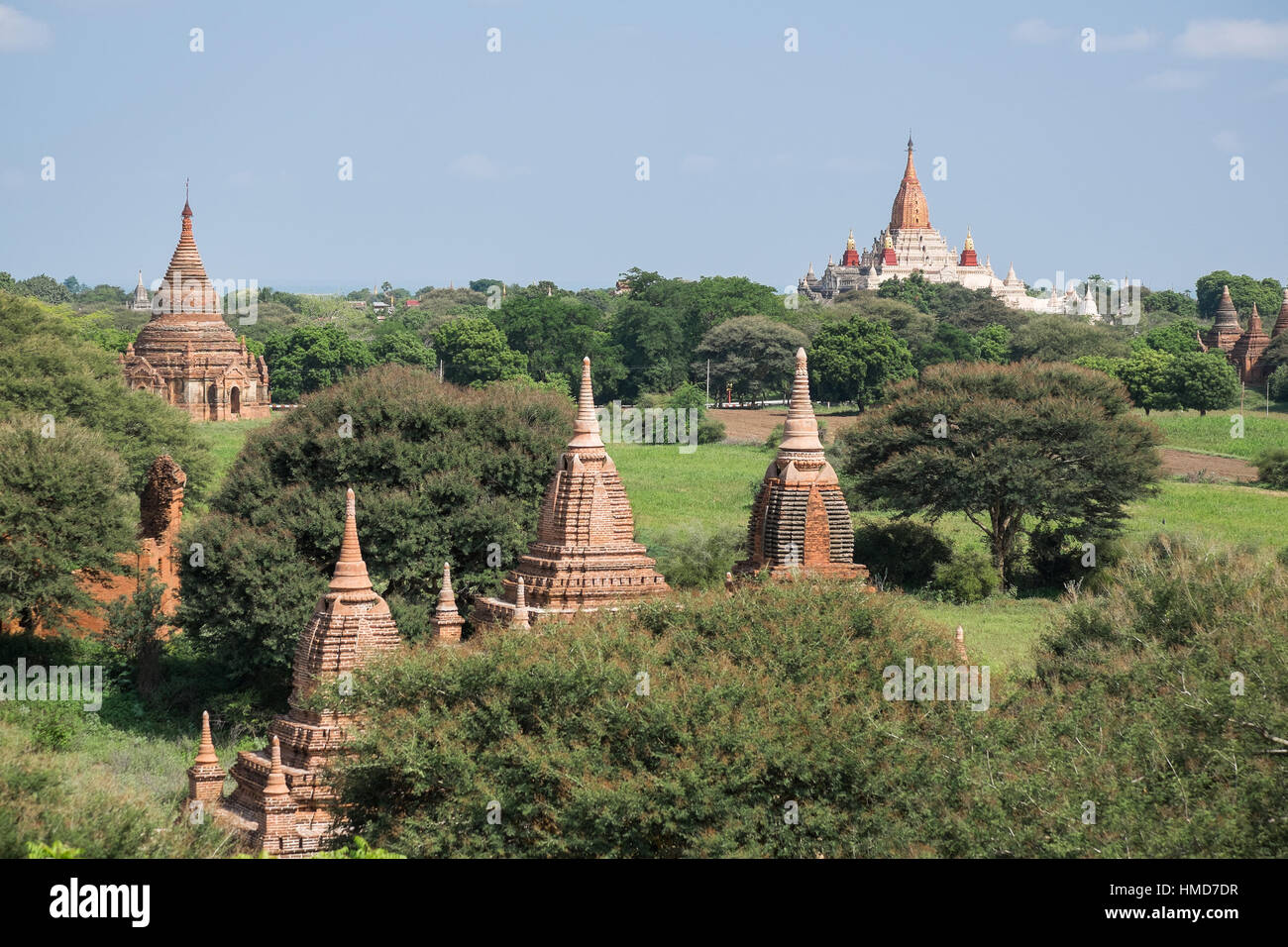 Pagoda in Bagan, Myanmar at day light Stock Photo - Alamy